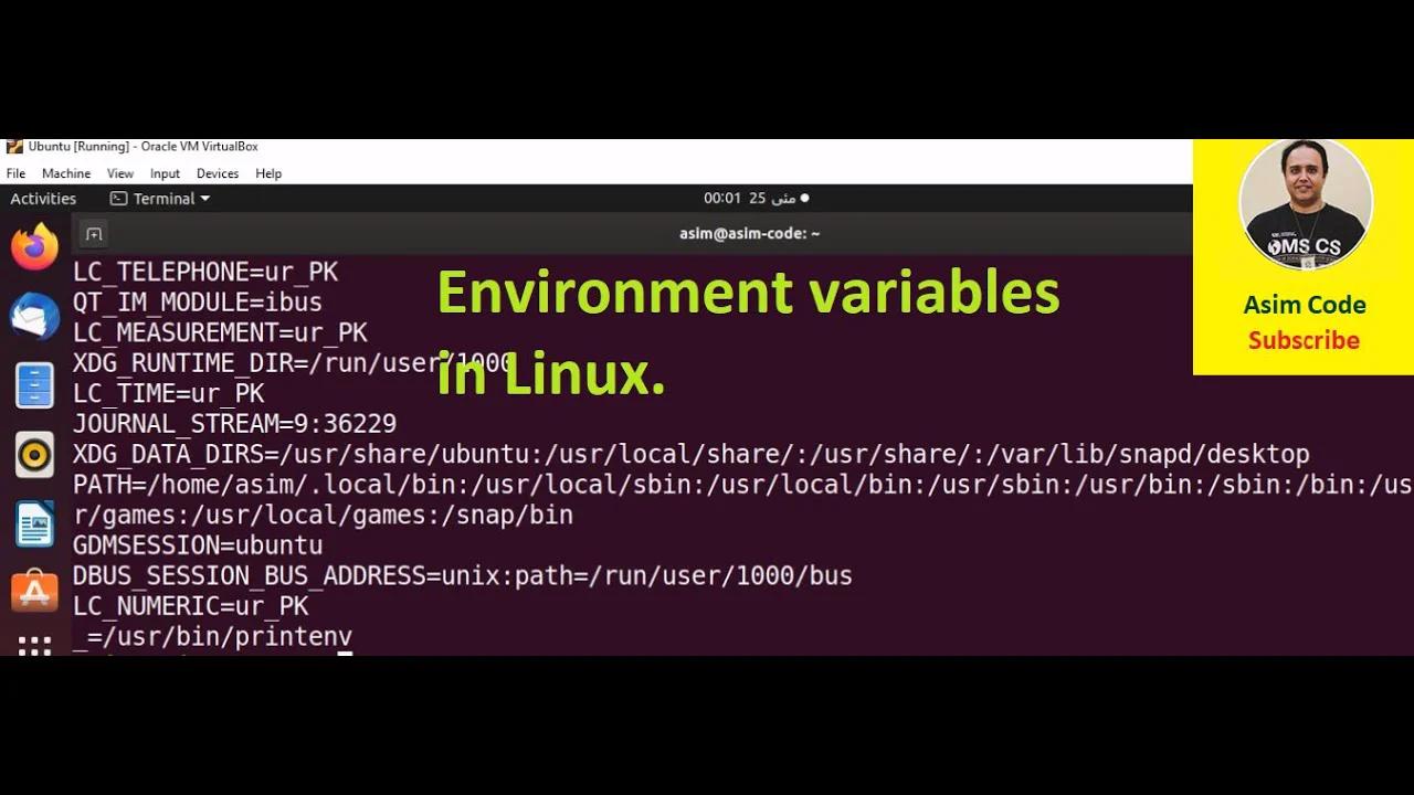 Environment variables in Linux