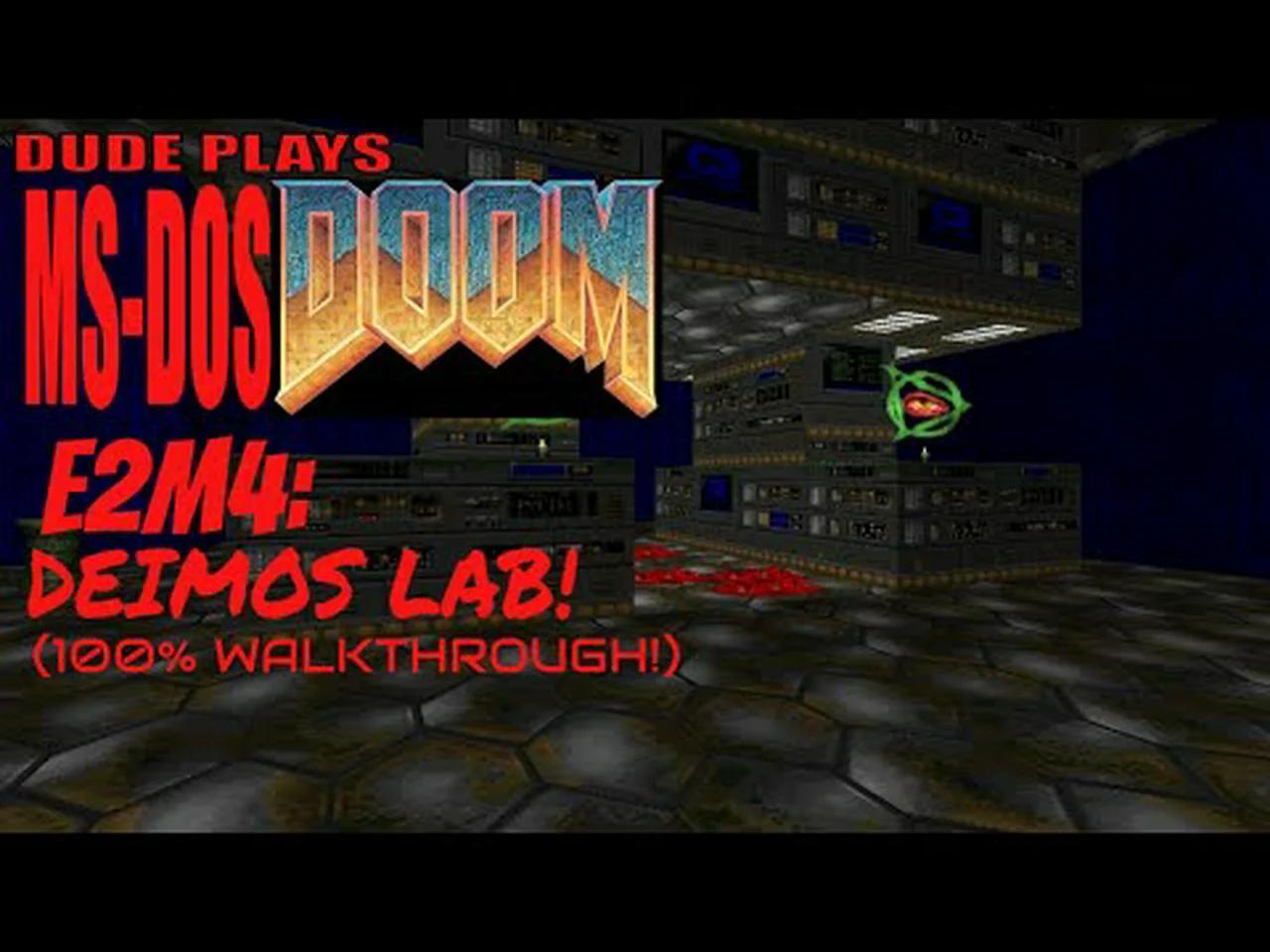 Dude plays MS-DOS Doom: E2M4 Deimos Lab (100%)!