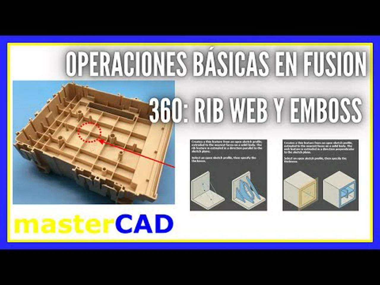 Aprende Operaciones Básicas en Fusion 360: RIB WEB Y EMBOSS - por masterCAD