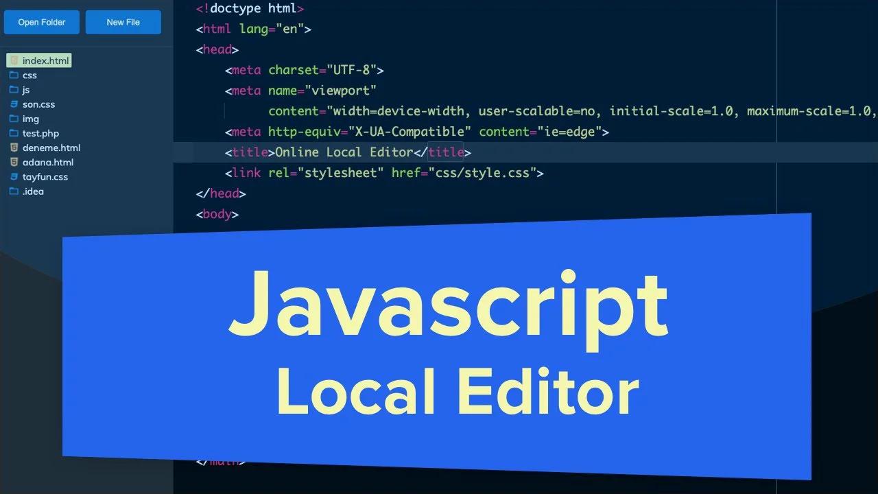 Javascript Local Editor - File System Access API