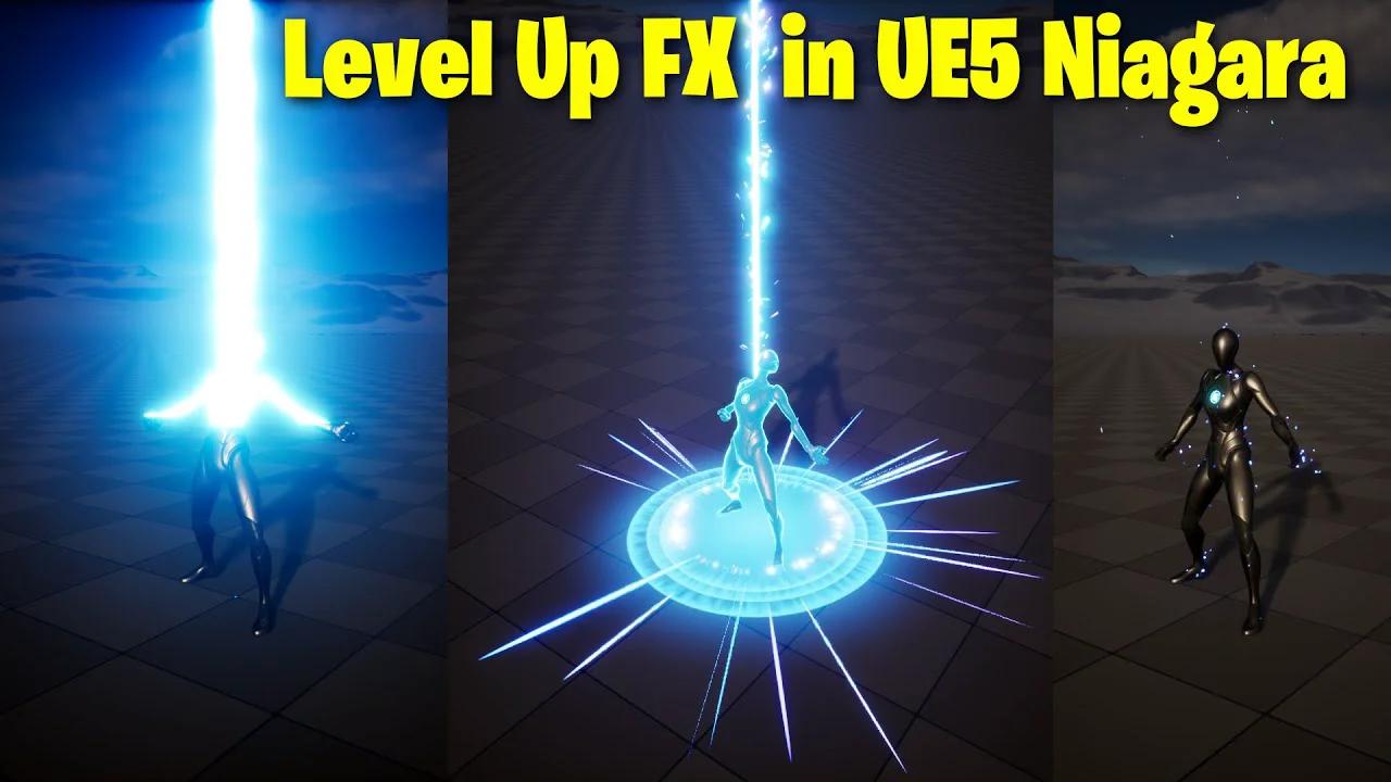 Level Up Beam FX UE5 Niagara Tutorial | Download Files