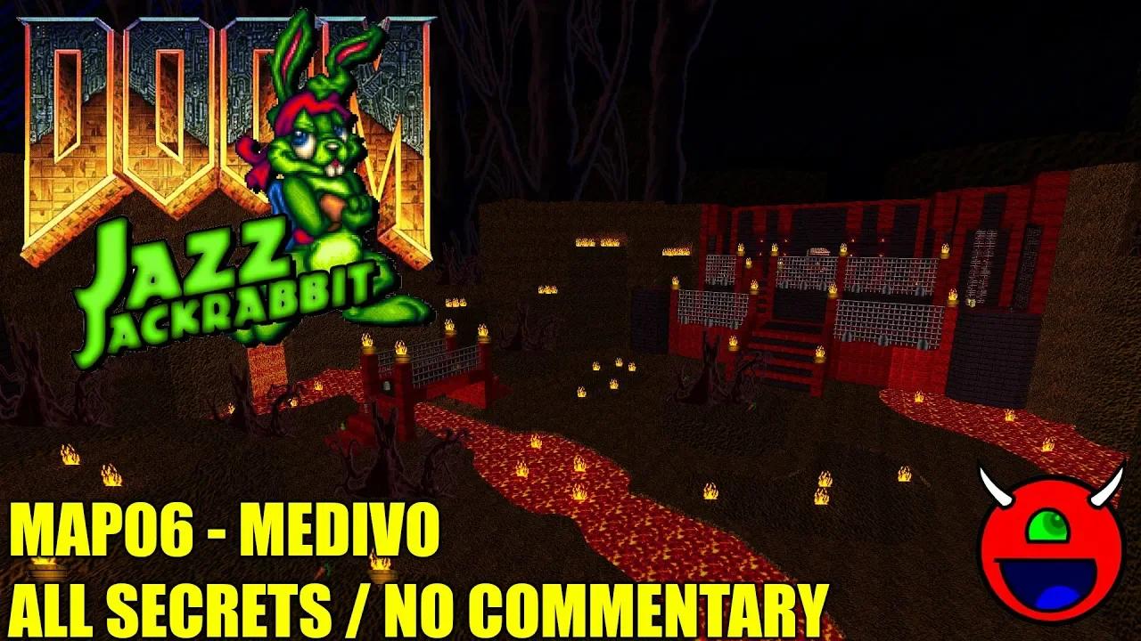 Ultimate Jazz Jackrabbit Doom - MAP06 Medivo + Bonus Level - All Secrets No Commentary