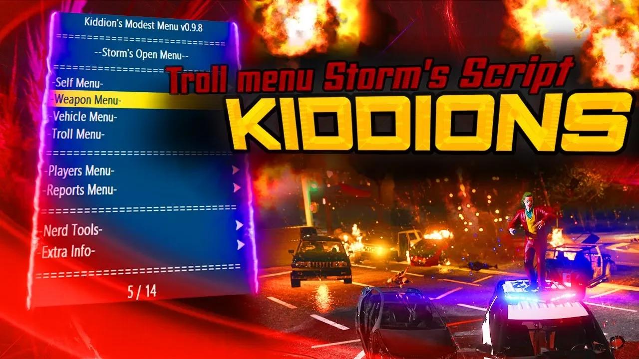 Mod Menu Kiddions Script Storm | GTA V ONLINE 1.66 OPTIONS TROLL ...