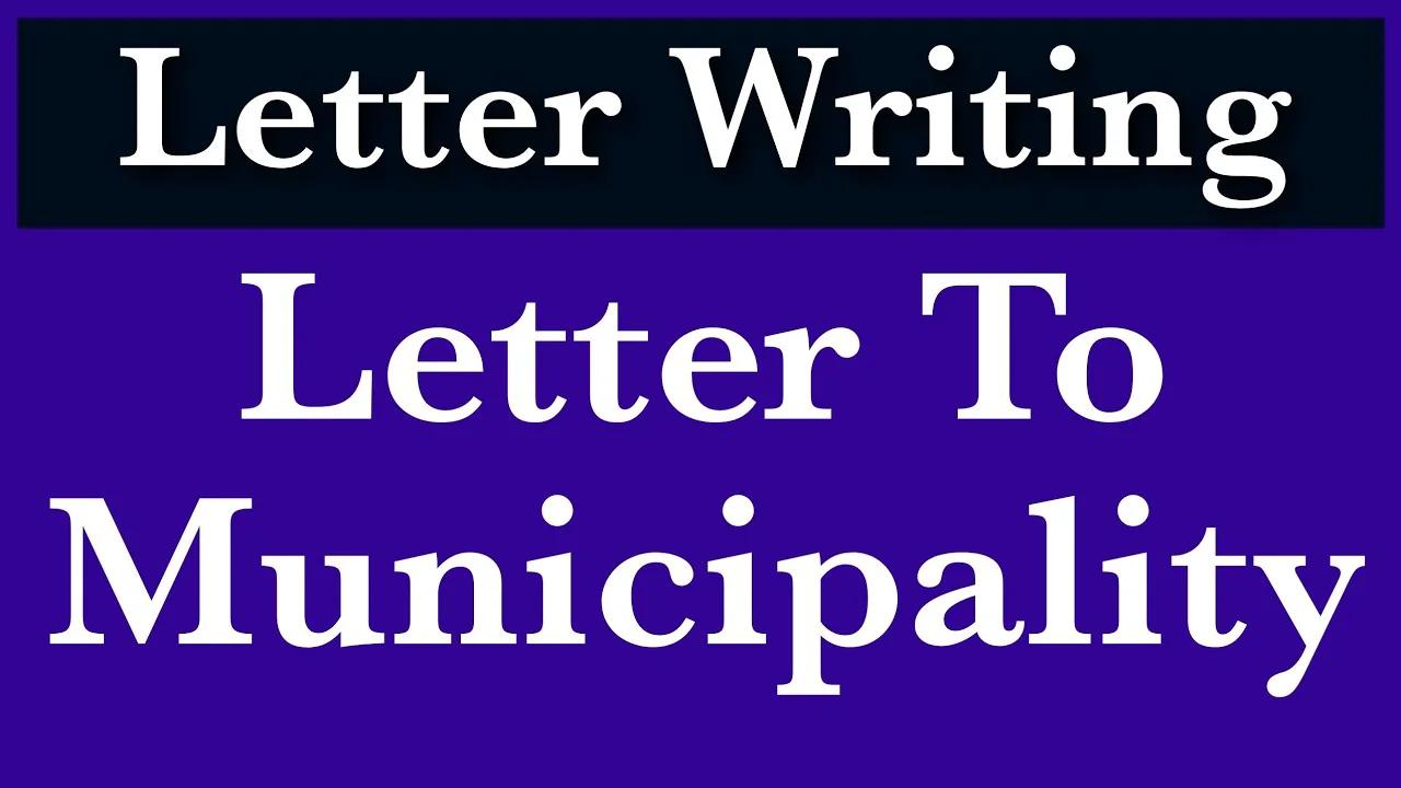 How to Write a Letter l Letter Writing in English l Letter Sample l Letter to Municipality