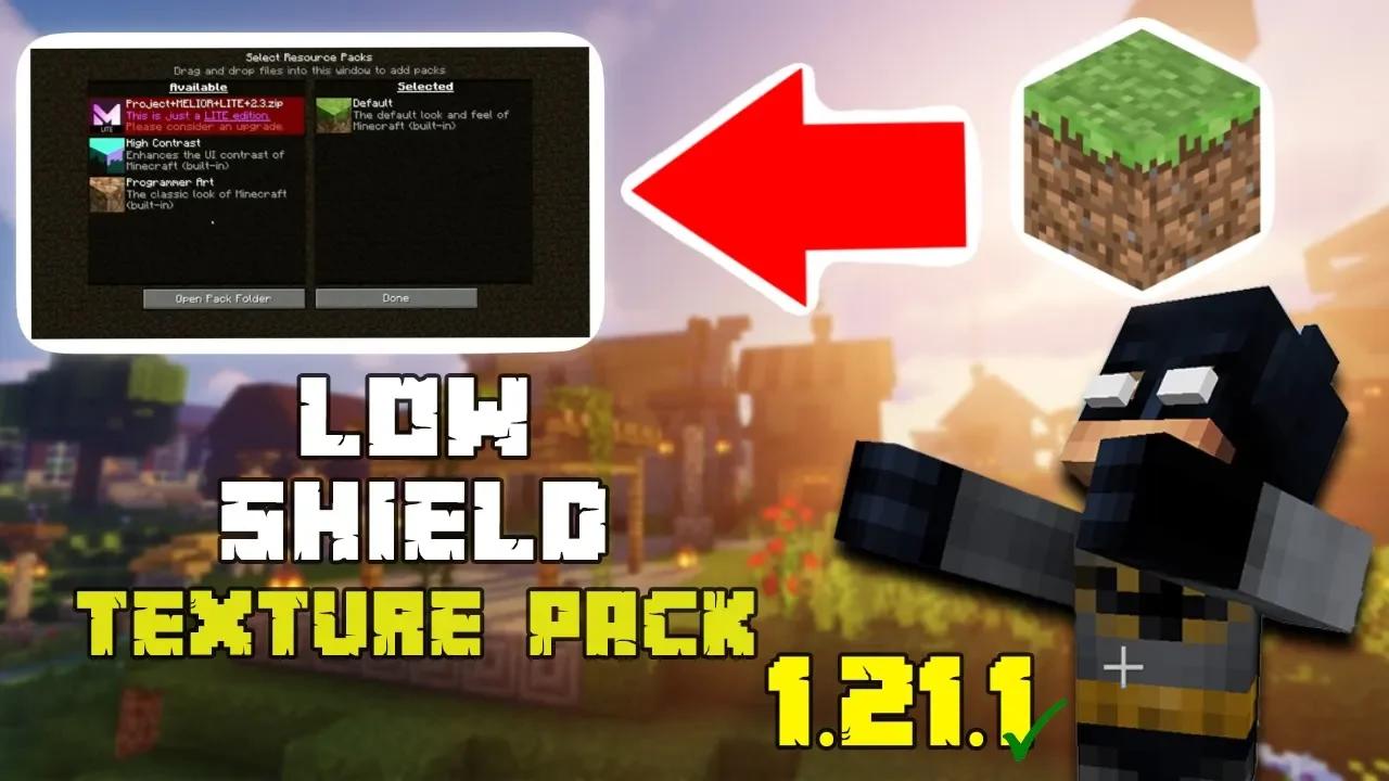 How To Download & Install Low Shield Texture Pack for Minecraft 1.21.1