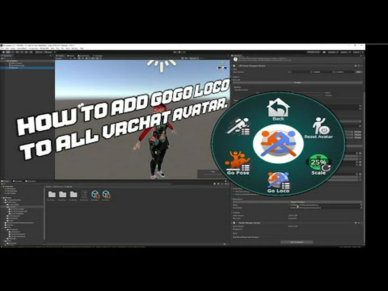 How to add GoGo Loco to all VRChat avatar in unity