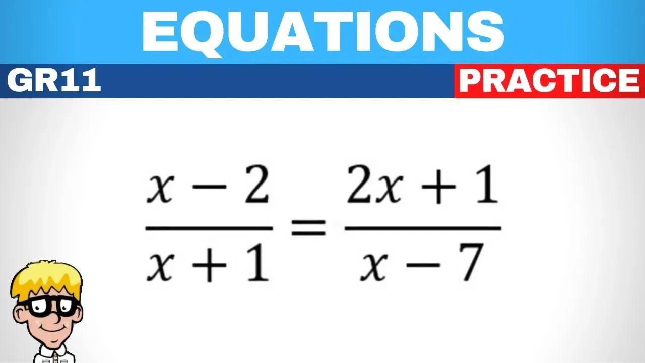 Fraction Equations Grade 11