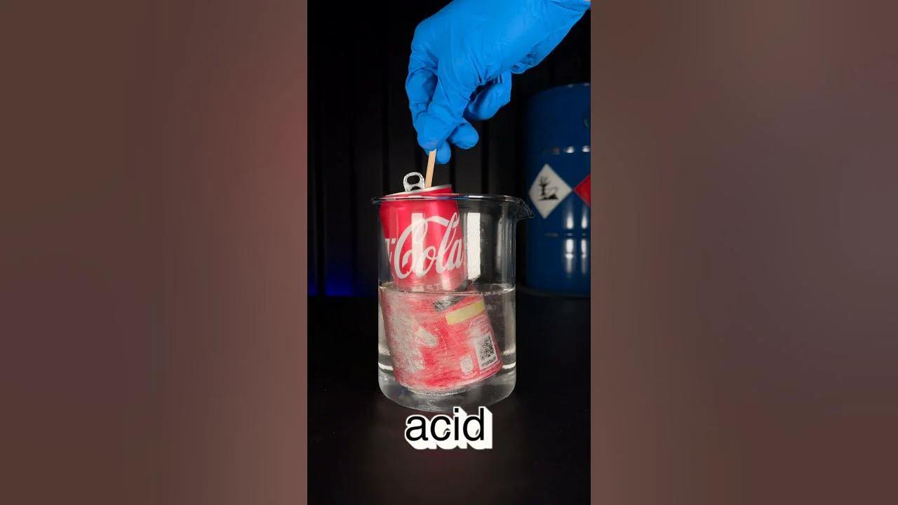 Coke Can In Hydrochloric Acid #shorts
