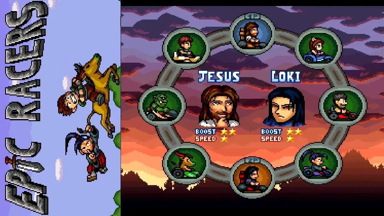 Epic Racers (Super Mario Kart Hack) for SNES - 2-Player Vs. Races (MiSTer FPGA Capture)