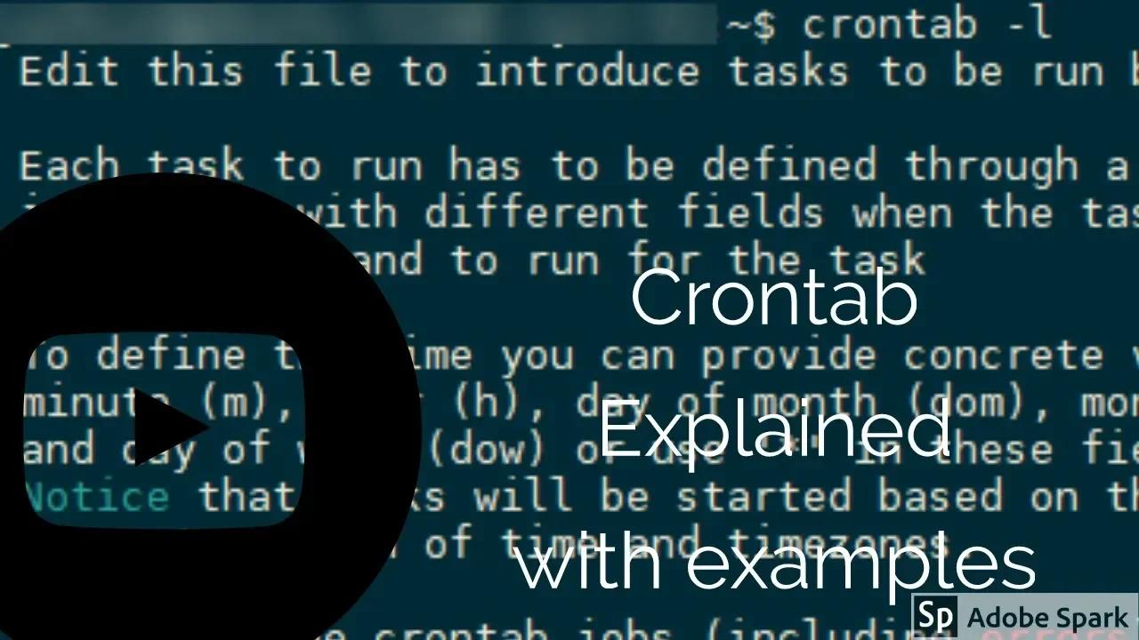Crontab explained with examples
