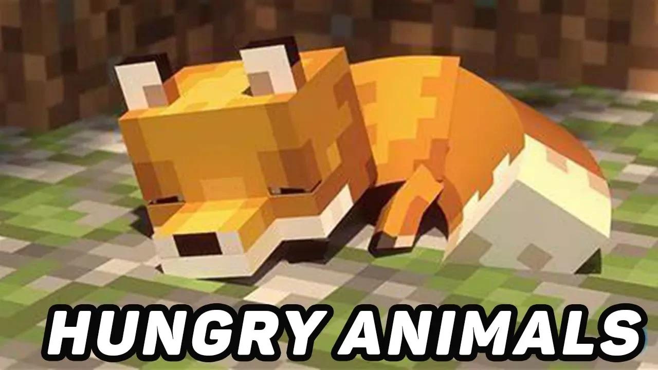 Hungry Animals mod. Tutorial. Guide. REALISTIC ANIMALS (Minecraft java)