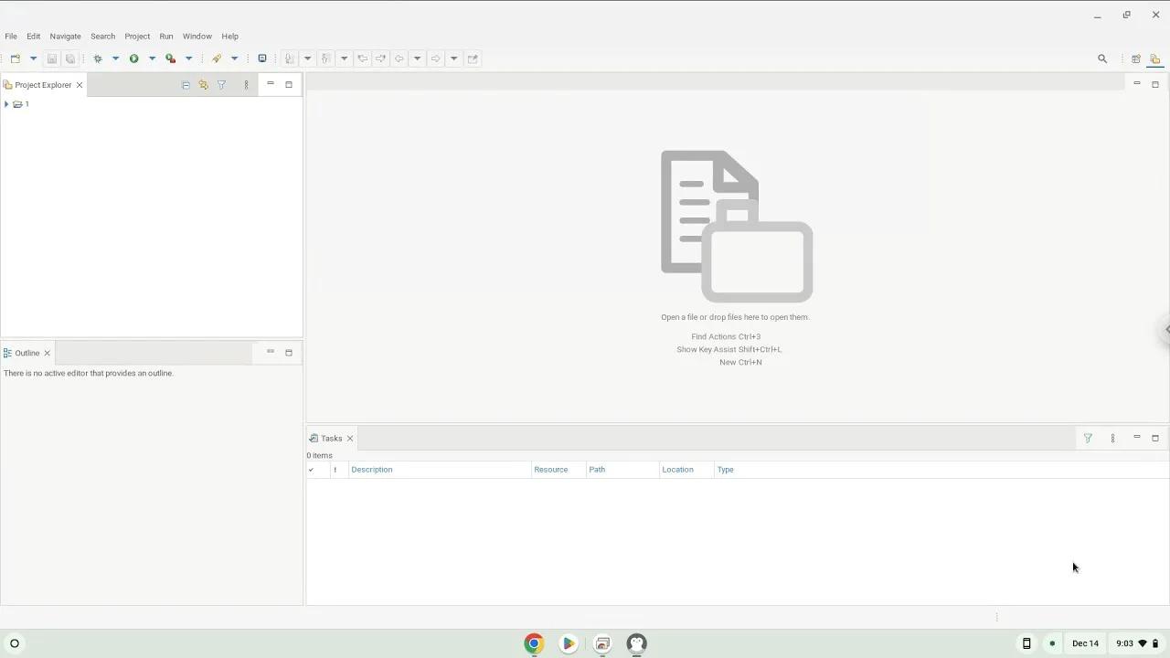 How to install Eclipse IDE for Web and JavaScript Developers on a Chromebook