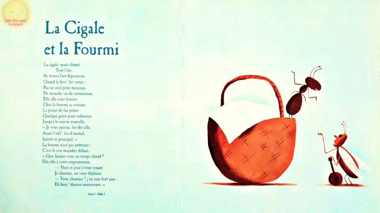 LA CIGALE ET LA FOURMI Fable de la Fontaine