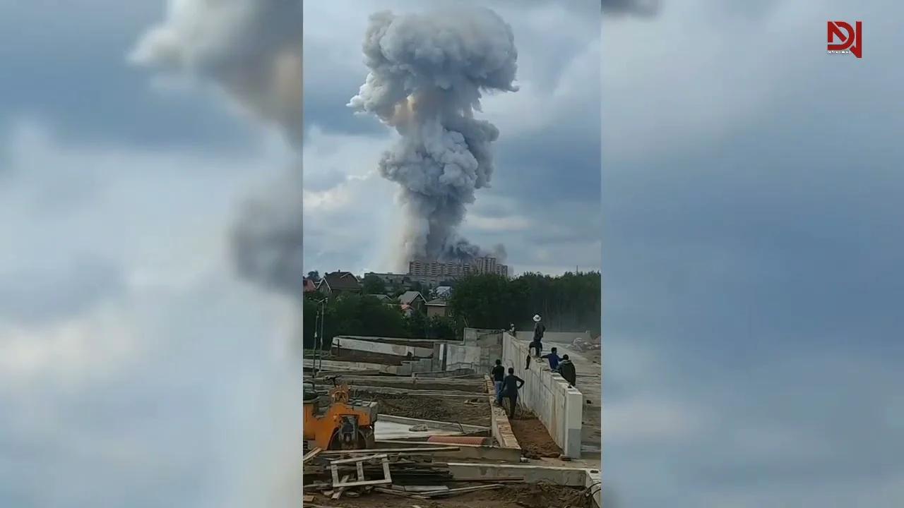 Massive Explosion at an Optical Mechanical Factory near Moscow