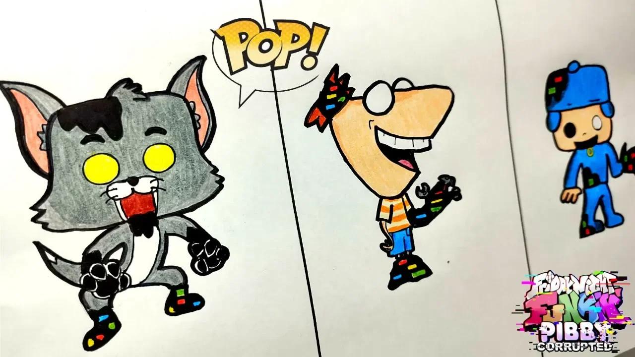 DIBUJO FRIDAY NIGHT FUNKIN PIBBY CORRUPT FUNKO POP (TOM, PHINEAS y ...