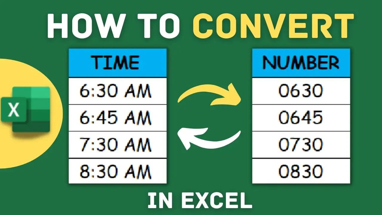 Excel Tutorial: How To Convert Time Into Number In Excel