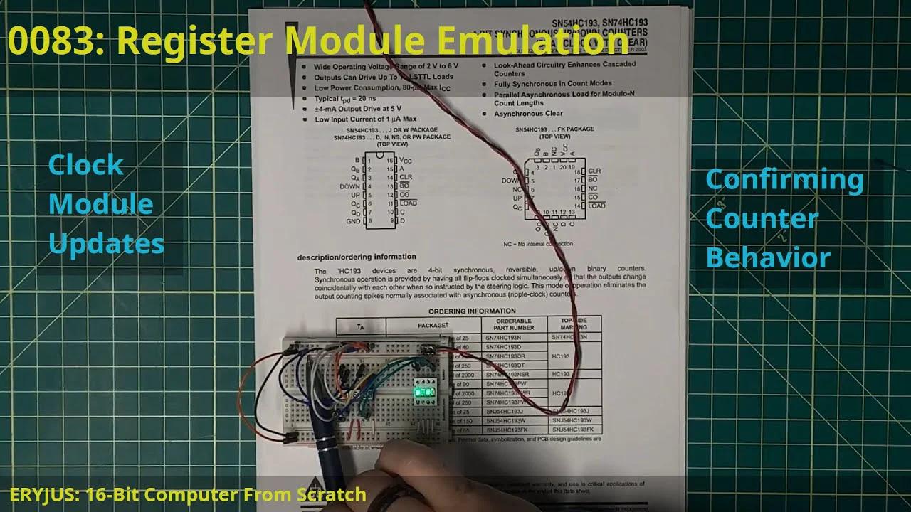 0083: Register Module Emulation | 16-Bit Computer From Scratch