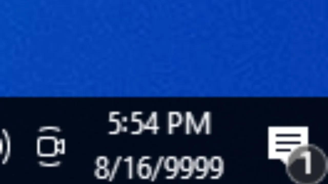 What happens if you set year 9999 on Windows 10?
