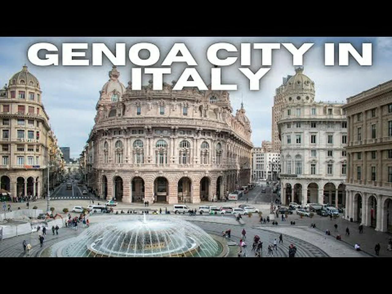 Genoa City in Italy 4K Drone Footage