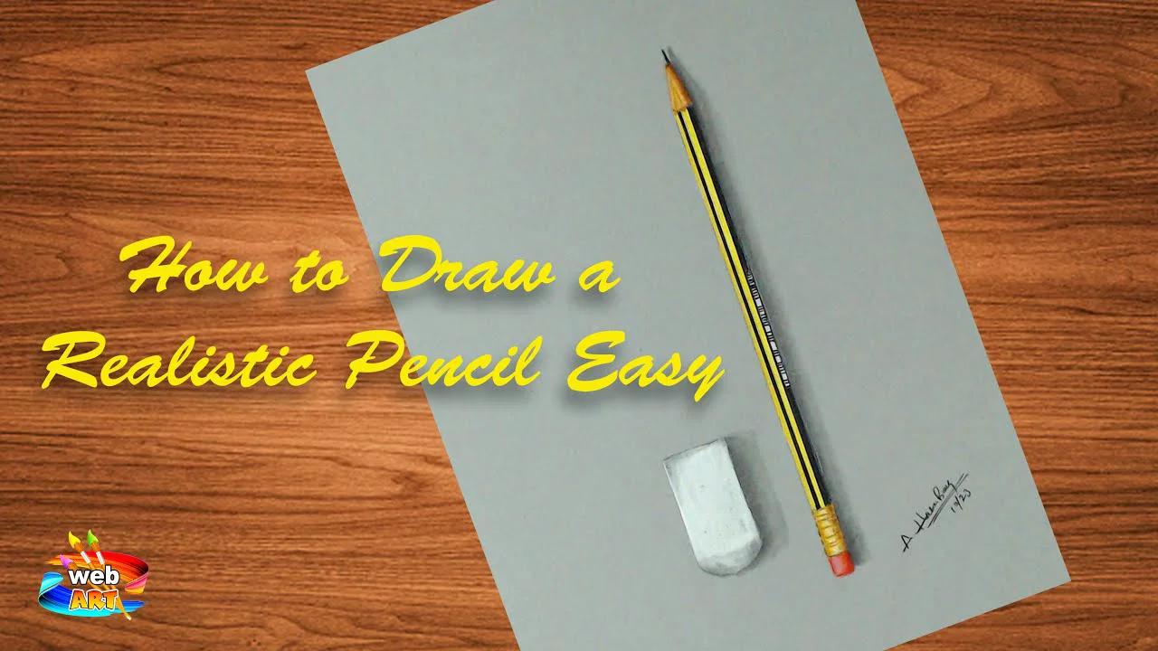 How to draw a Pencil for kids, Pencil Easy Draw Tutorial, How to draw a ...