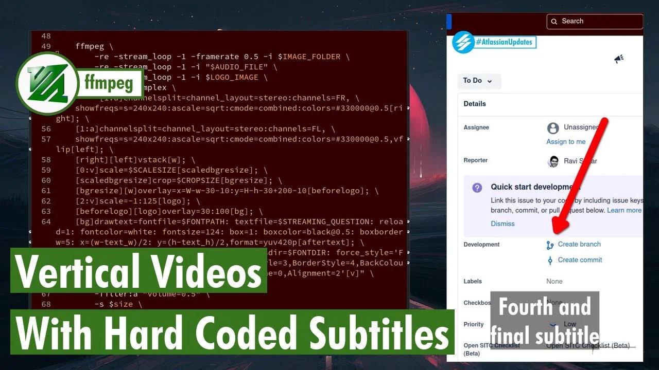 ffmpeg - Create vertical videos with hard coded subtitles