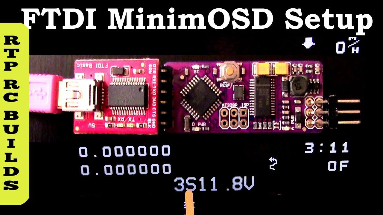Ardupilot MinimOSD Setup with Config Tool and FTDI USB Adapter, EZUHF ...