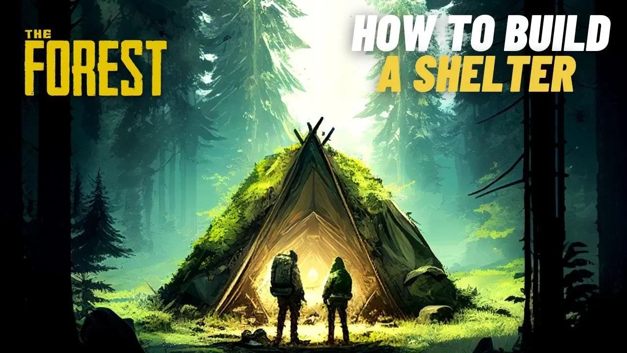 The Forest - How to Build a Shelter (Splitscreen Gameplay)