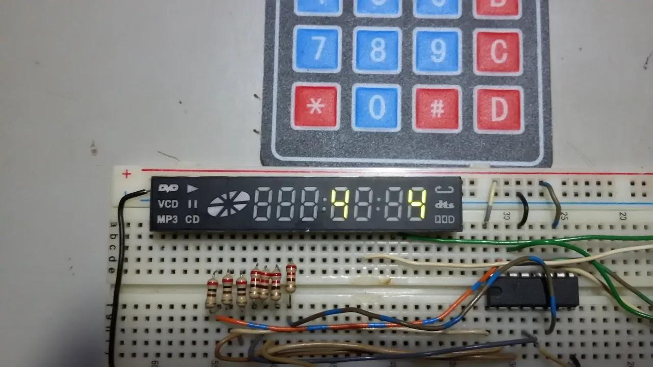 DVD 7 Segment LED Display and 4x4 Membrane Keypad with Arduino Nano