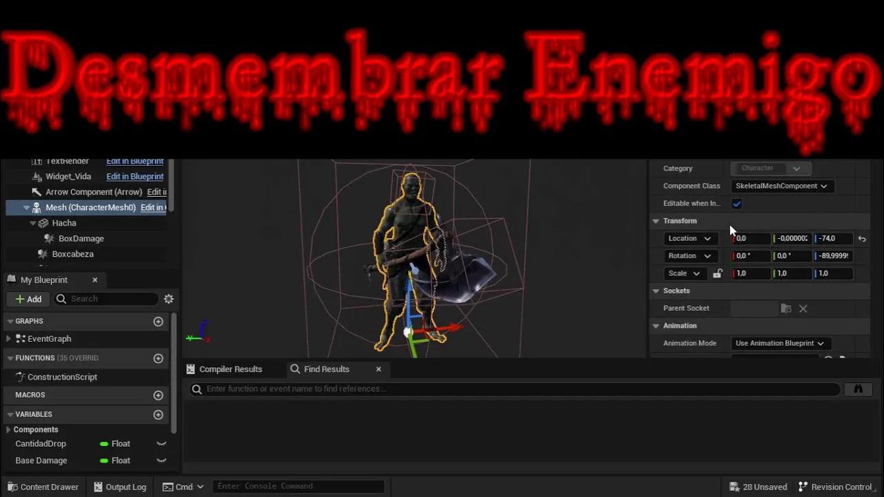 Tutorial Unreal Engine 5: Crea un Épico Sistema de Desmembramiento de Enemigos #1