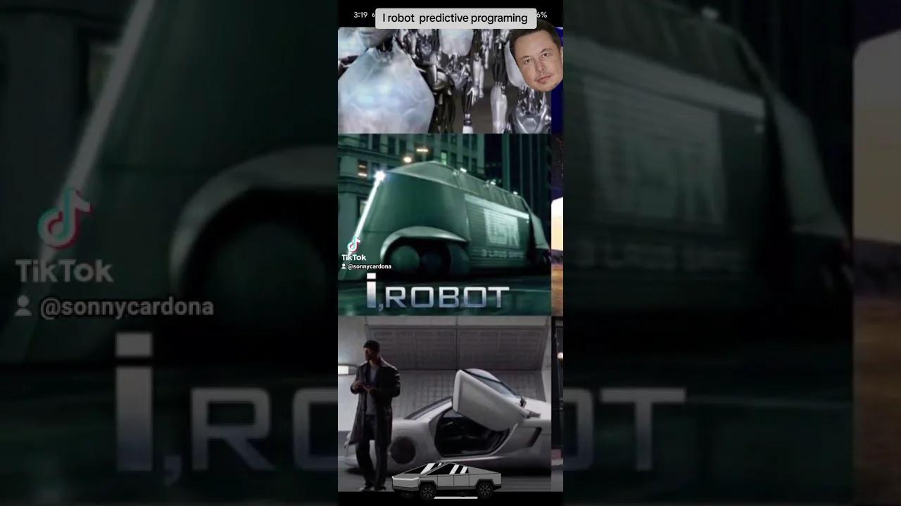 Elon musk copies and does predictive programming on iRobot +must see