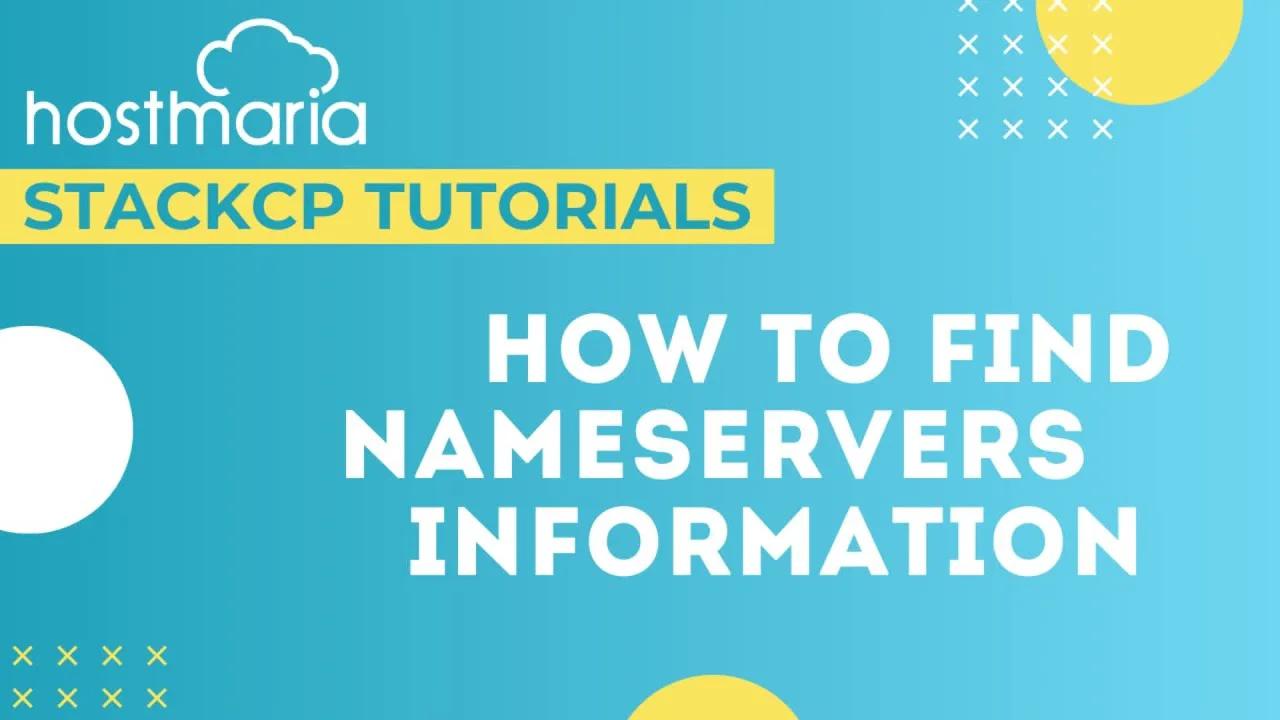 Hostmaria Stackcp Tutorial How To Find Nameservers Information