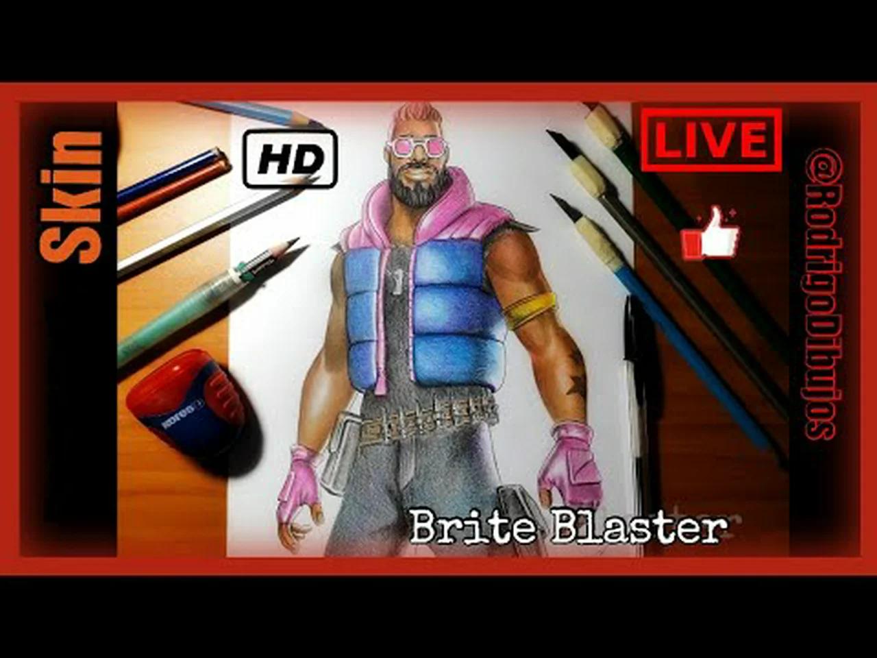 Dibujando a Brite Blaster REALISTA | Skin de FORTNITE | How to Draw ...