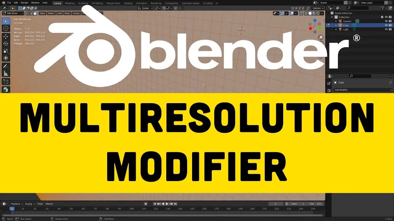 BLENDER MULTIRESOLUTION MODIFIER KULLANIMI | Blender Türkçe | Blender ...