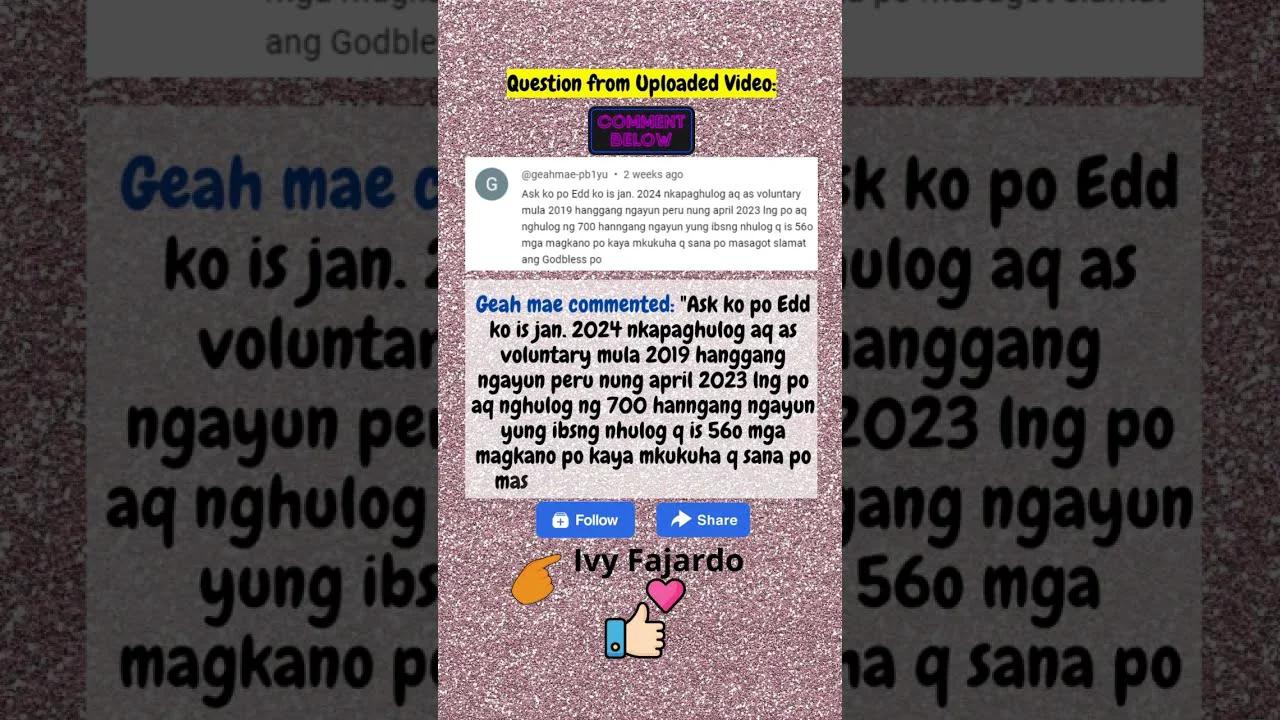 SSS | JANUARY 2024 ang EDD | Magkano ang Maternity Benefits kapag 700 ...