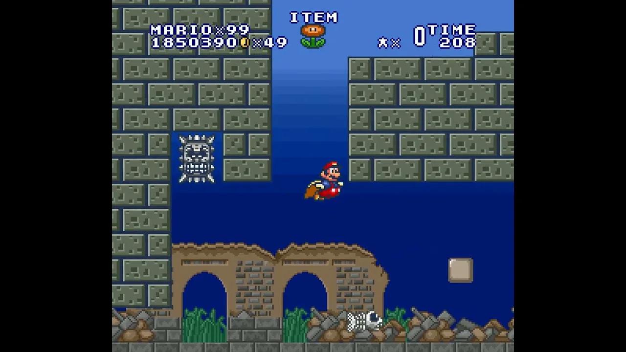 Super Mario World: Super Mario Bros. Style Hack - Vanilla Fortress