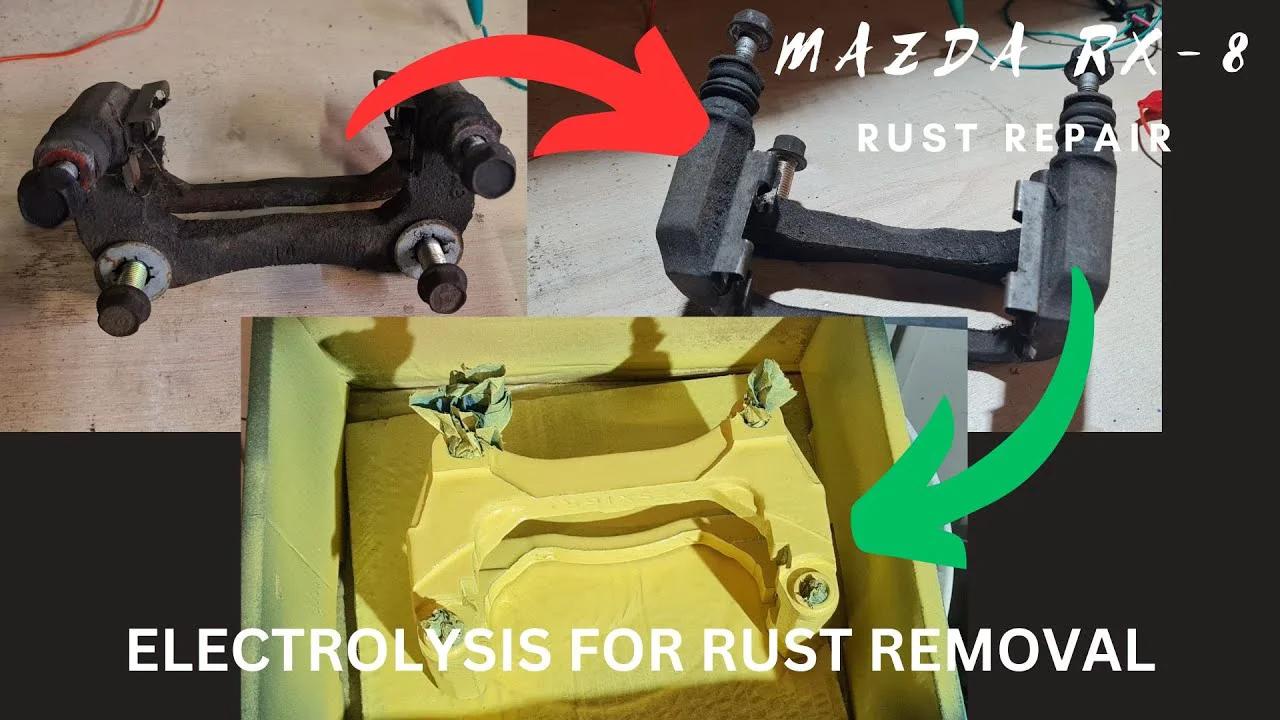 Restoring brake calipers - Using electrolysis for rust removal