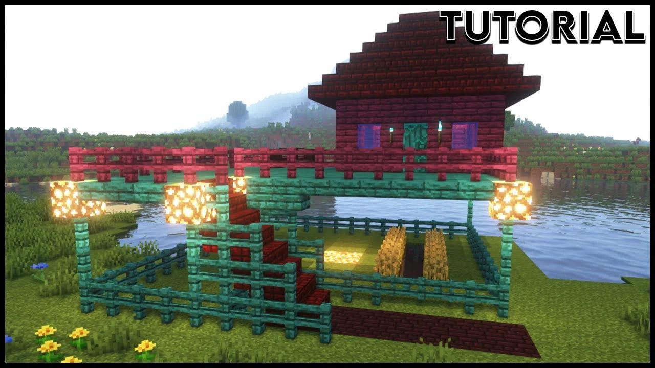 Minecraft House Tutorial | Simple Nether Survival House. (How to Build)