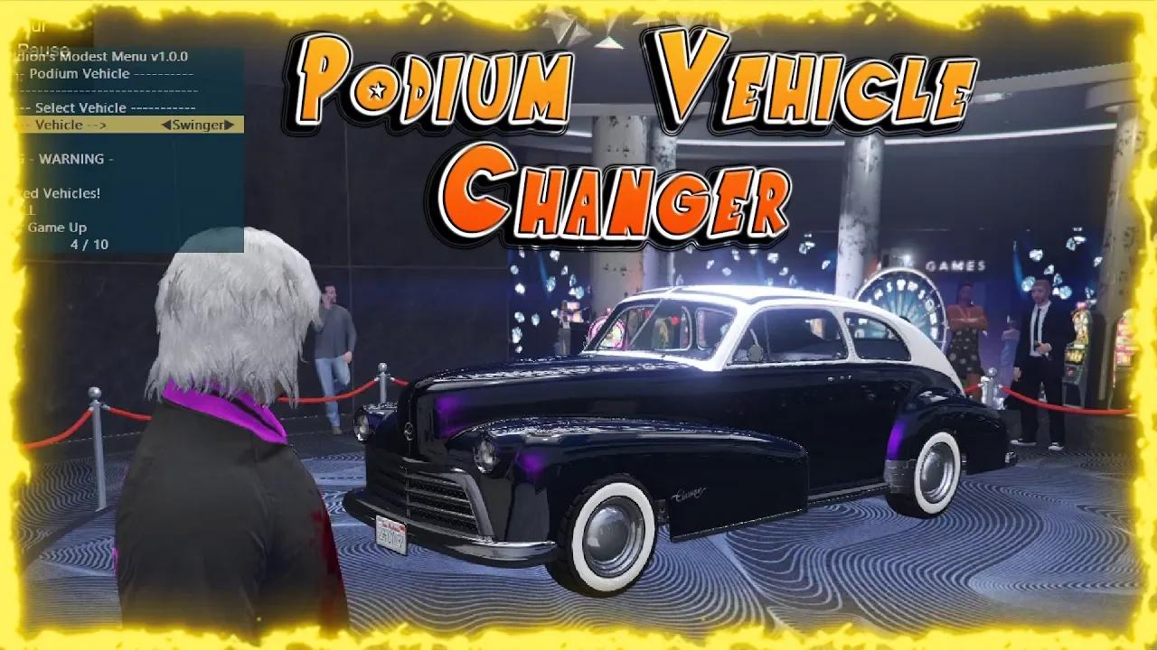 Change Podium Vehicle Script with Kiddion's Menu 1 0 0