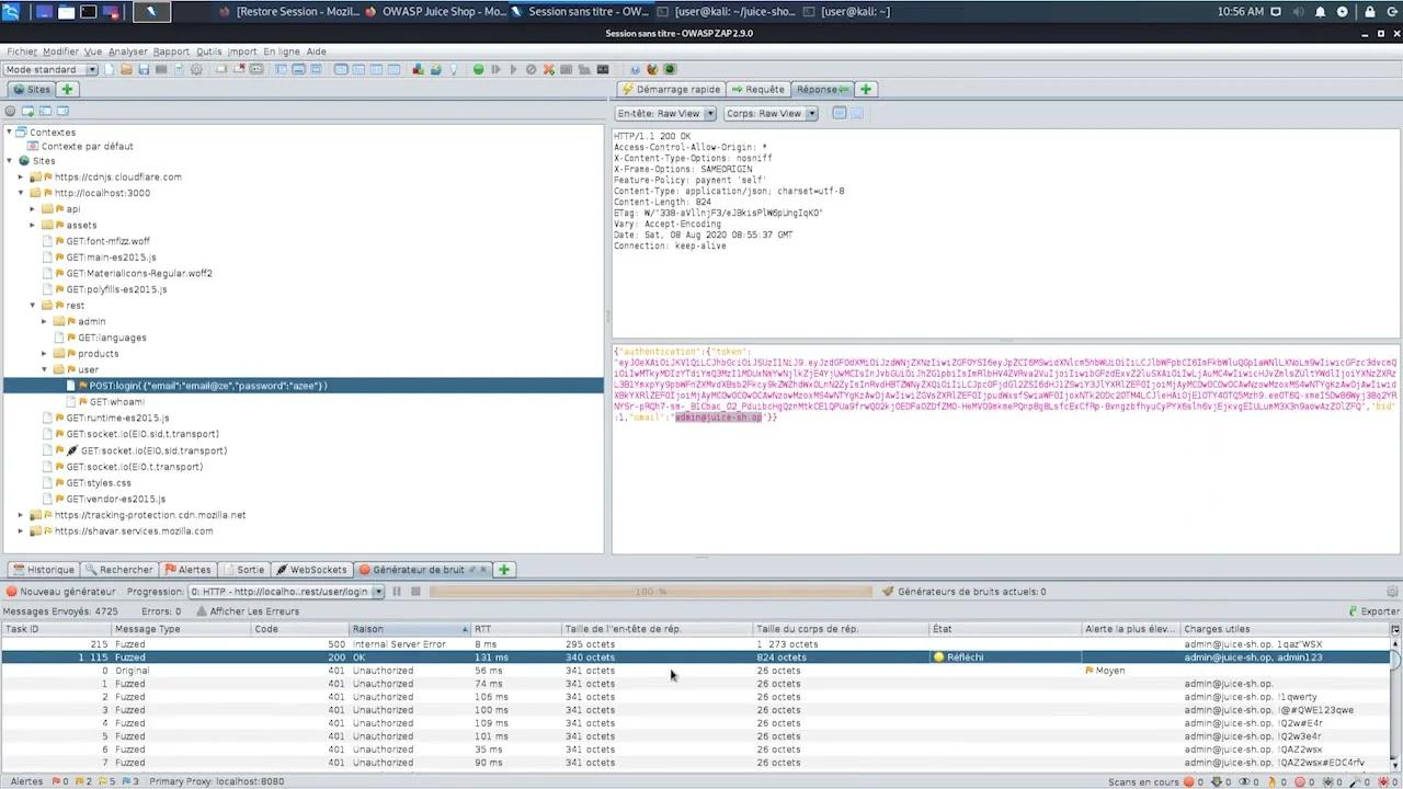 12 Broken Authentication Zap et Burp proxy