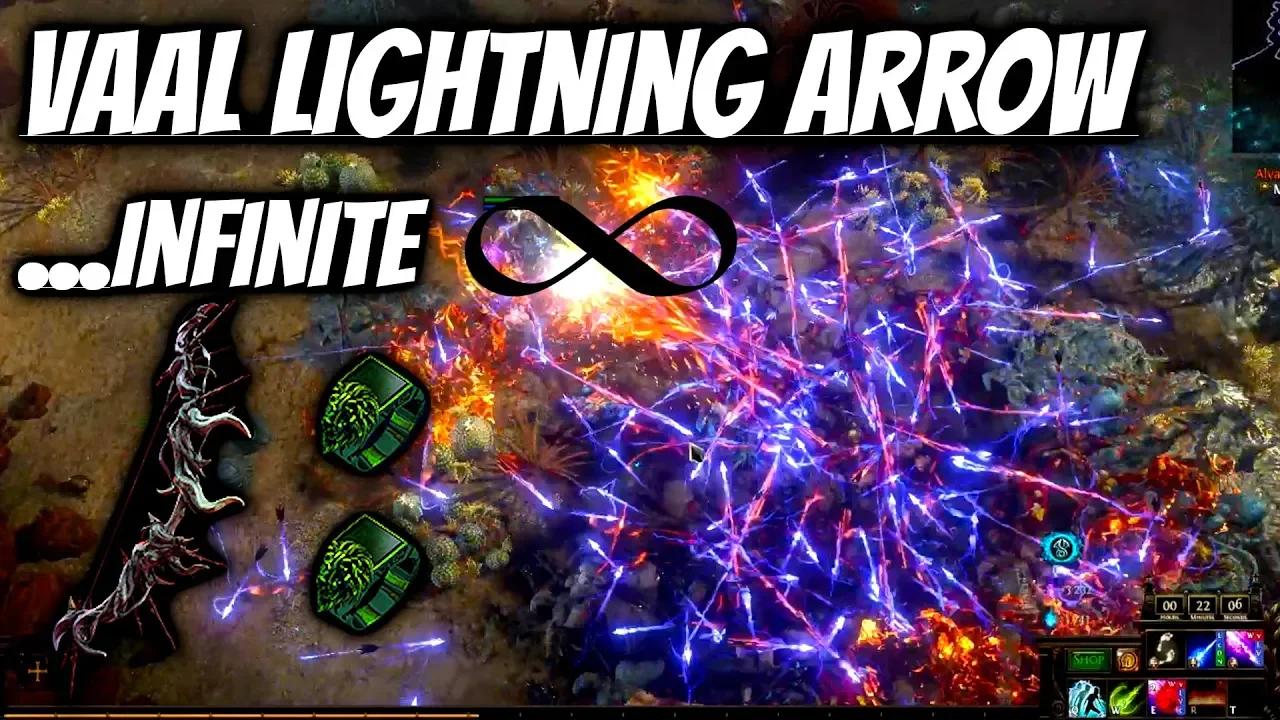 Infinite Vaal Lightning Arrows build (1st time using Mageblood) - Path of Exile (3.23 Affliction)