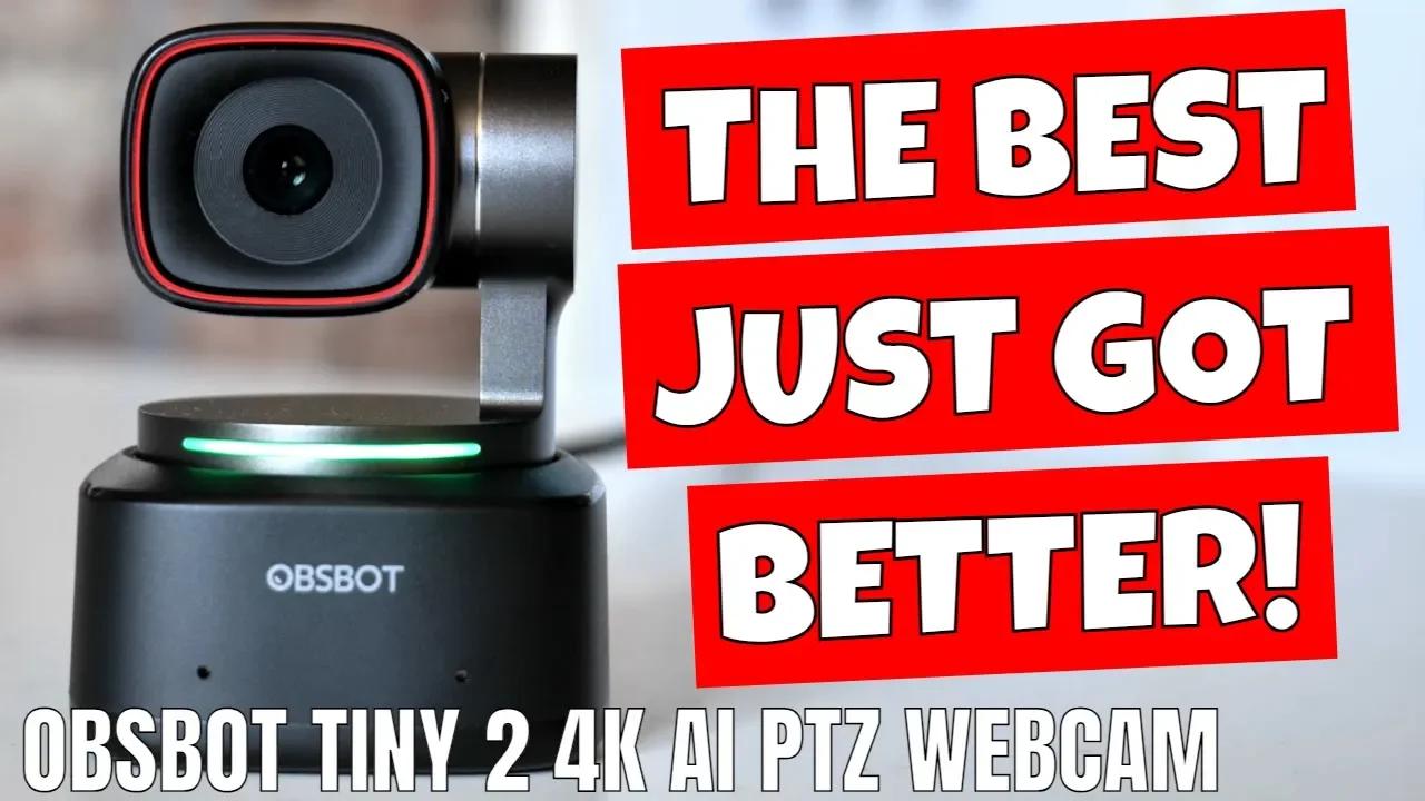 BEST AI Powered Webcam OBSBOT Tiny 2 4K30 PTZ Full Review & Software Tour