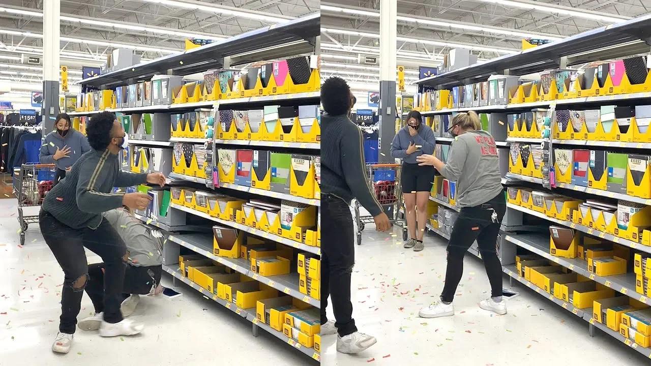 Hilarious Confetti Cannon Prank At The Super Market Try Not To Laugh