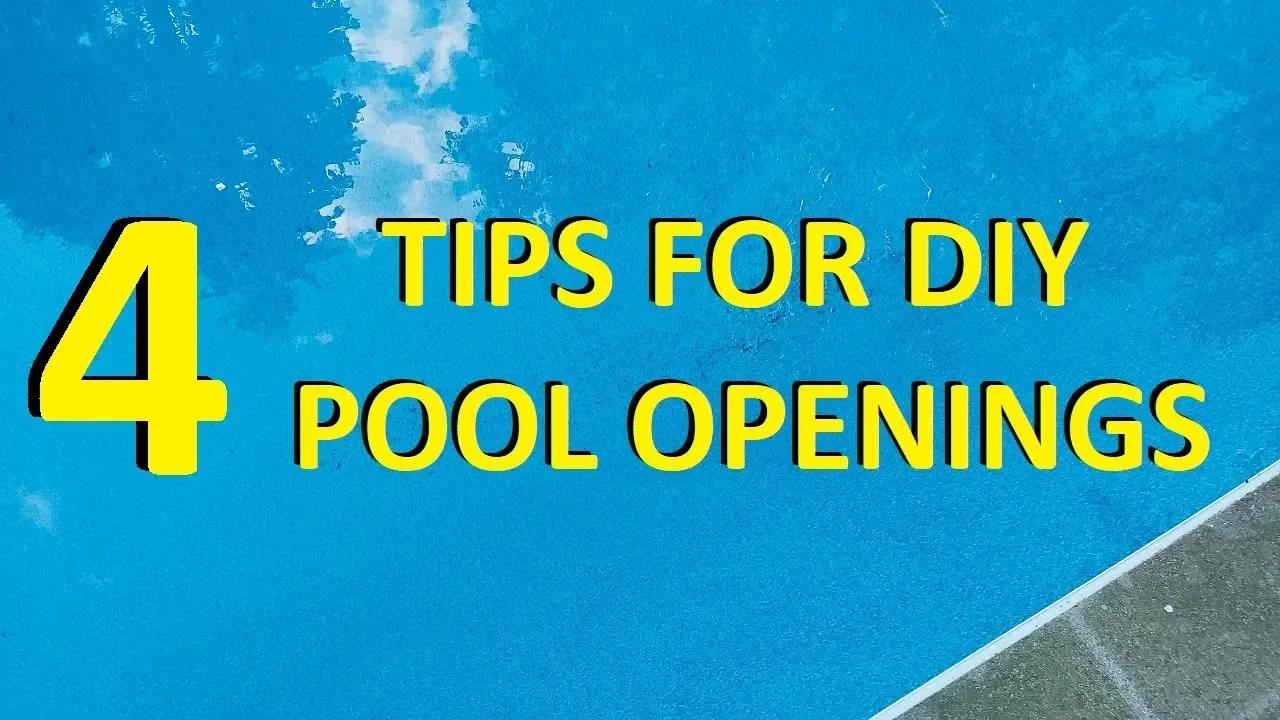 4 Tips For People Who Open Their Own Pools