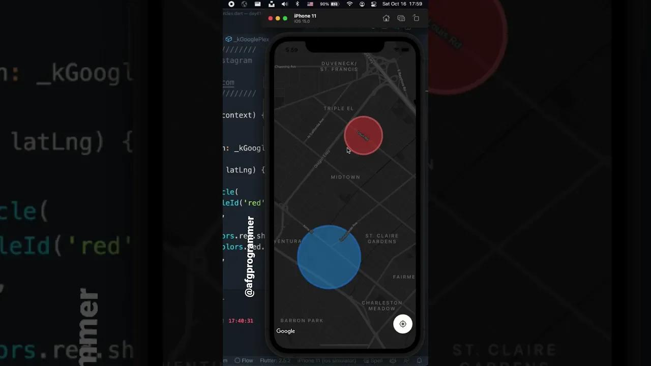 Flutter Google Map Example (part 4) - Day 41 #shorts