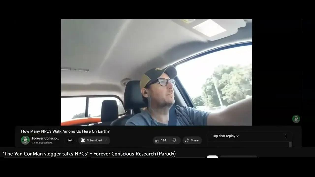 Bumper for van ConMan vlogger parody video.