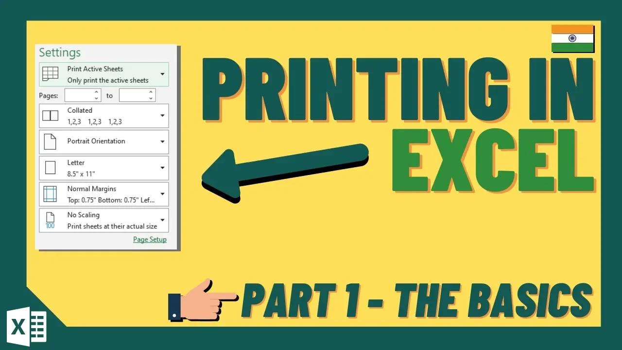 Printing In Excel - The Basics | Excel Printing Part 1 | Excel Tips [Hindi]