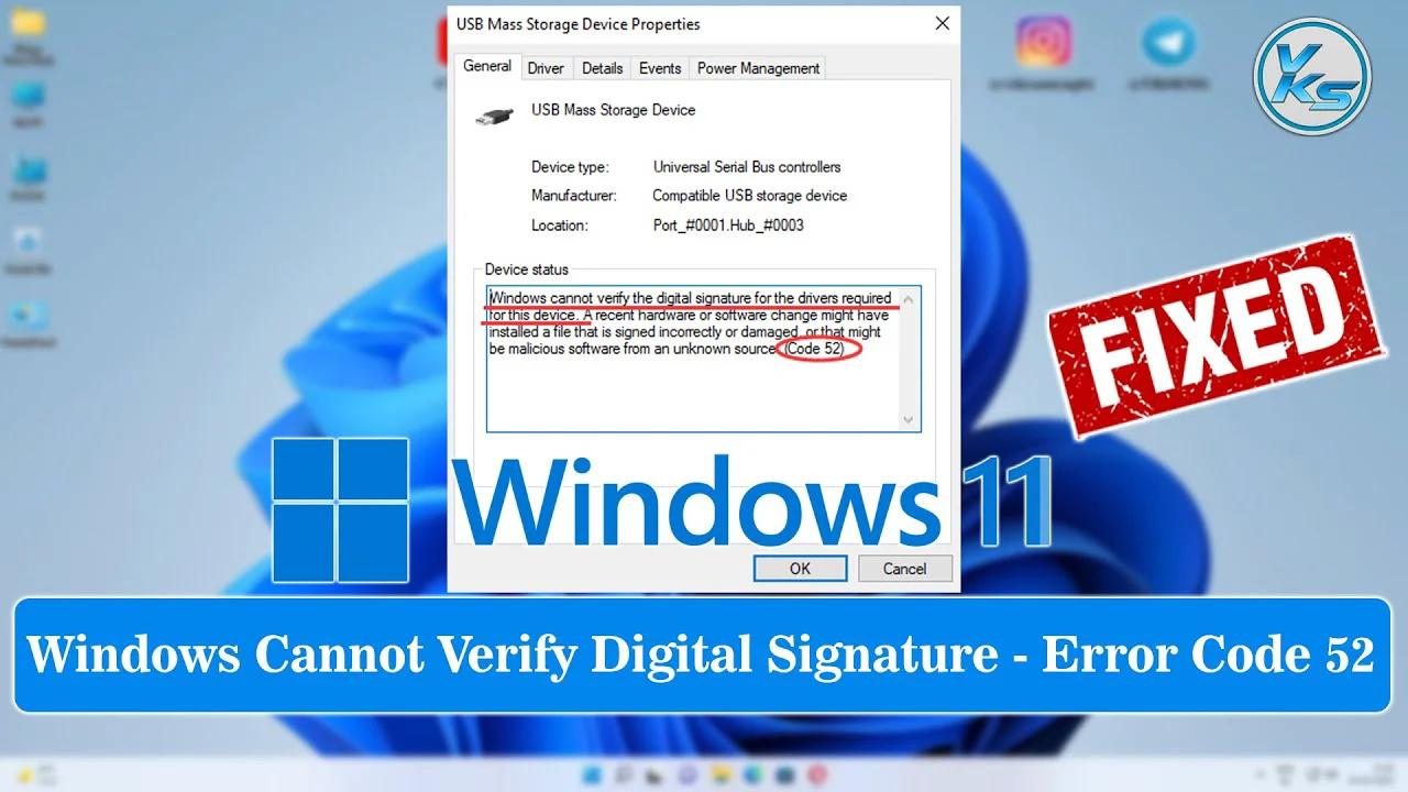 How To Fix Windows Cannot Verify Digital Signature - Code 52 in Windows 11