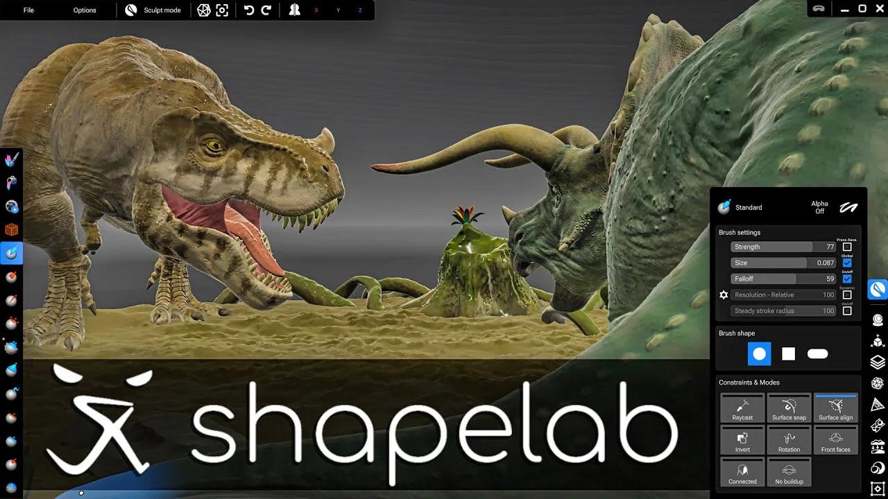 Shapelab - A Shockingly Good 3D Sculpting Application