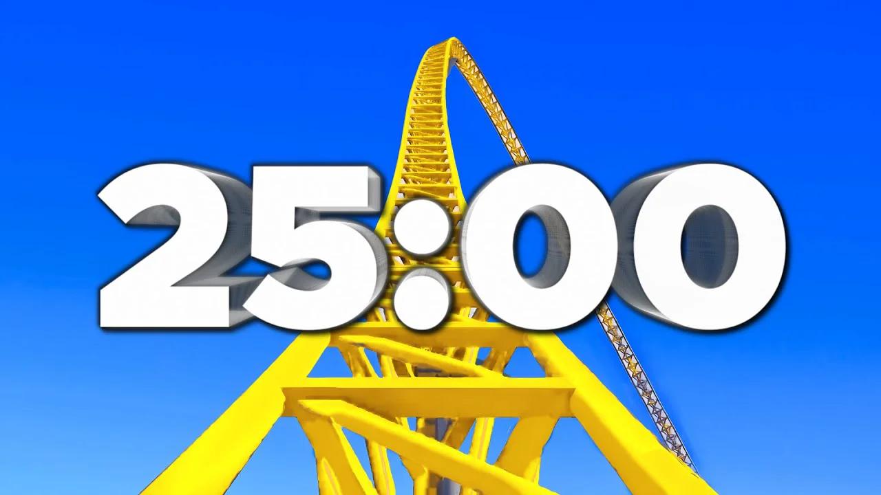 25 Min Countdown Timer (Roller Coaster) 🎢