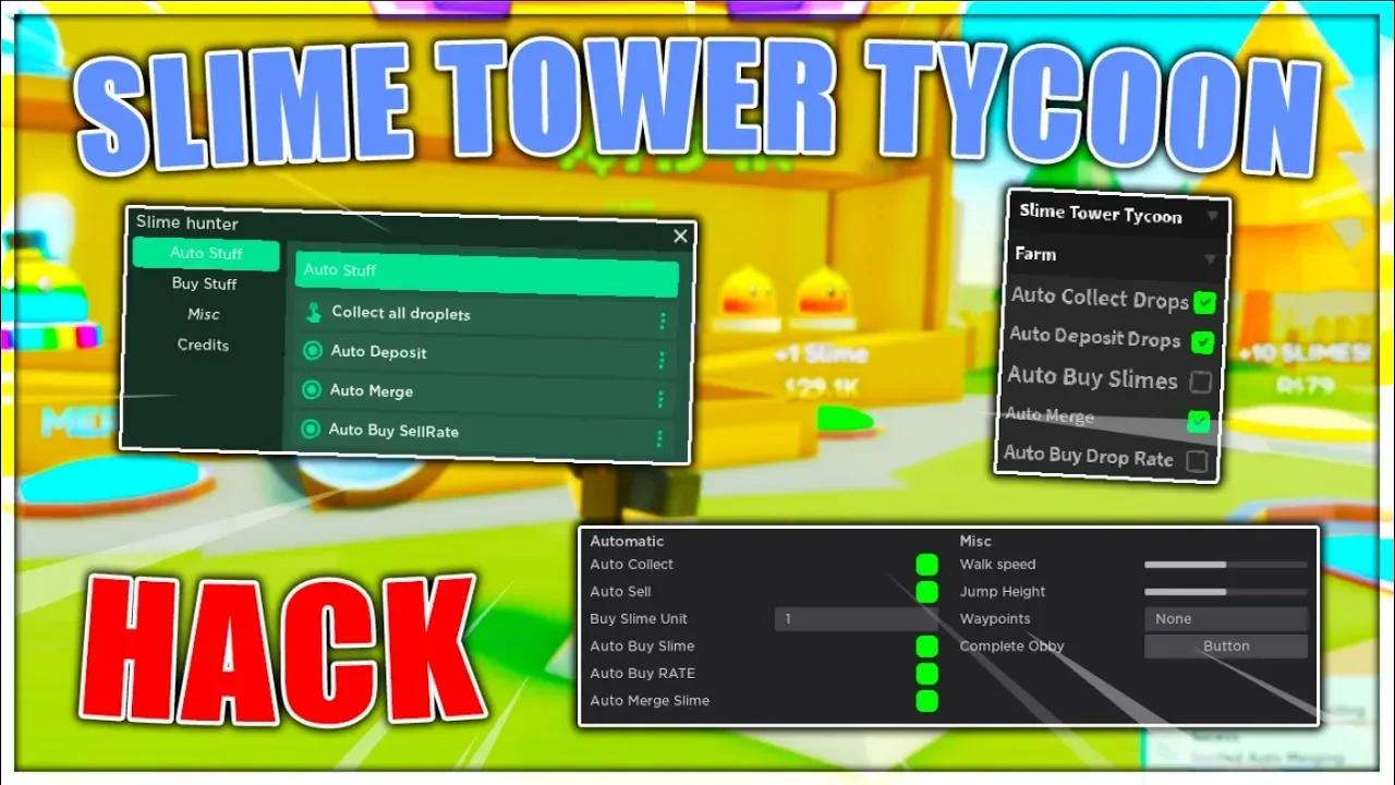 SLIME TOWER TYCOON SCRIPT HACK GUI | INFINITE MONEY, BEST AUTO FARM ...
